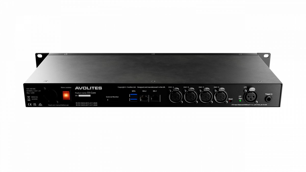 D3 Core - Rack-mounted Titan processing | Avolites